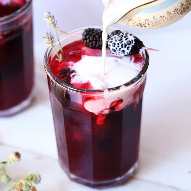 Blackberry Tea Iced Tea Latte - Fresh Flavorful