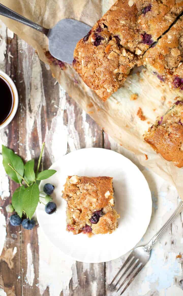 Blueberry Butter Cake with Almond Streusel - Fresh Flavorful