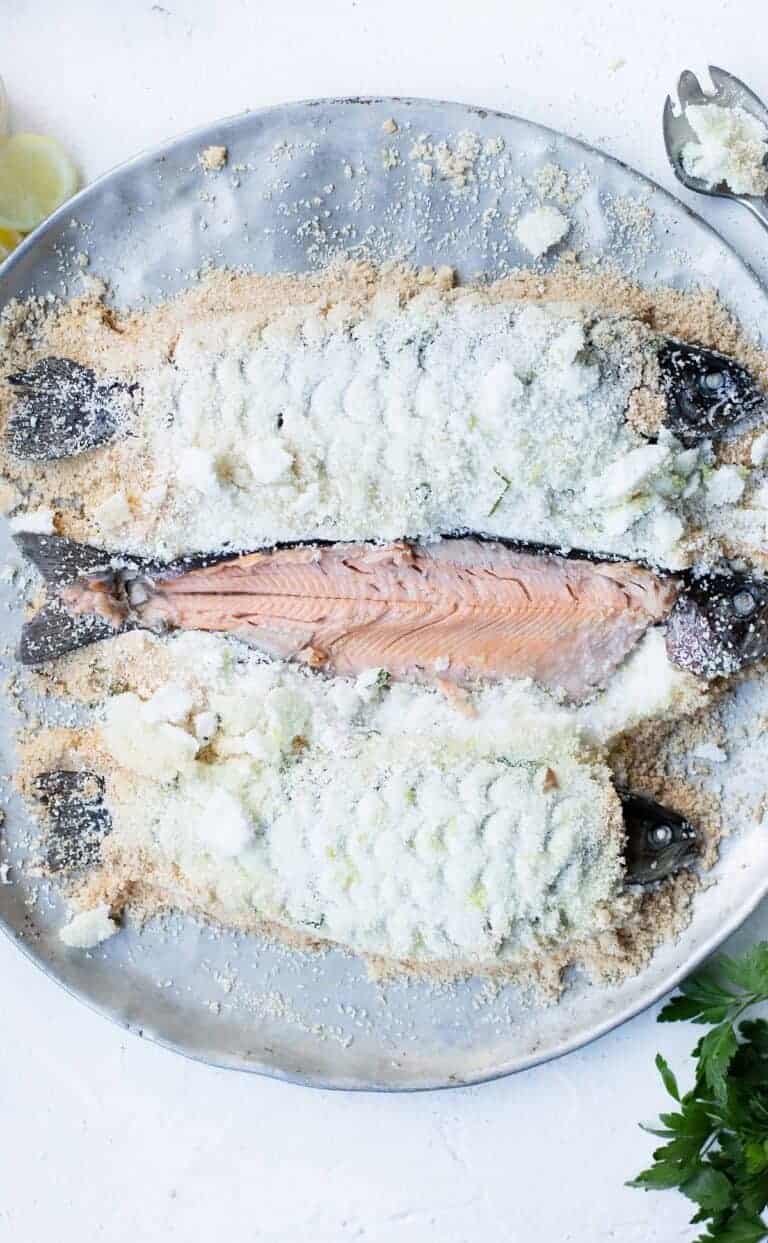 Whole Salt Crusted Baked Fish - Fresh Flavorful