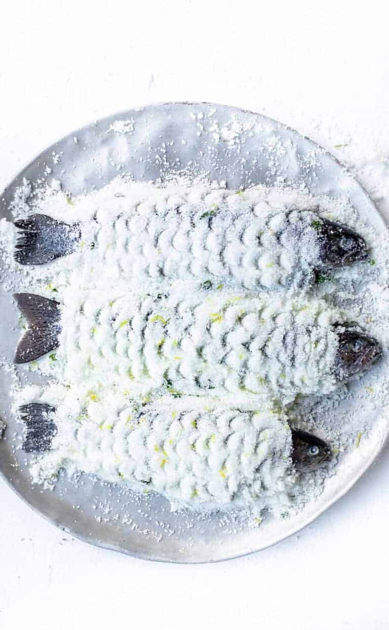 Whole Salt Crusted Baked Fish - Fresh Flavorful