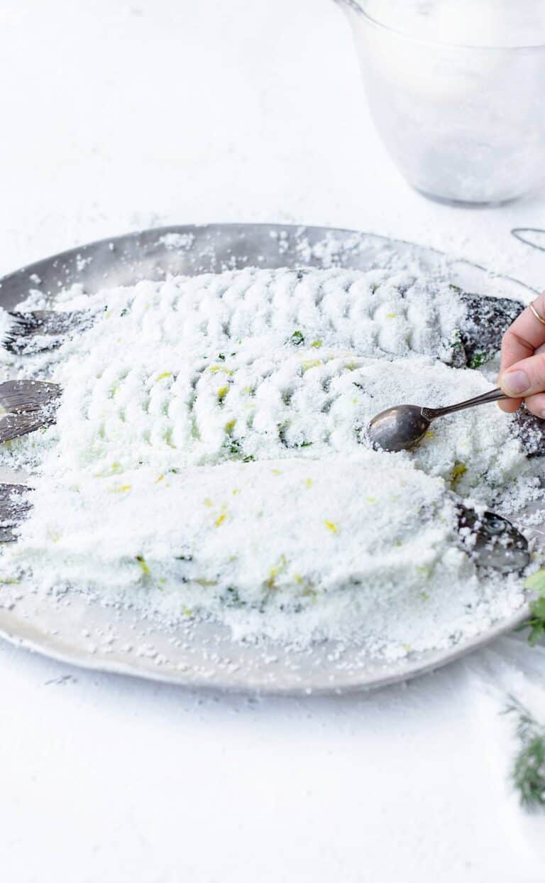 Whole Salt Crusted Baked Fish - Fresh Flavorful