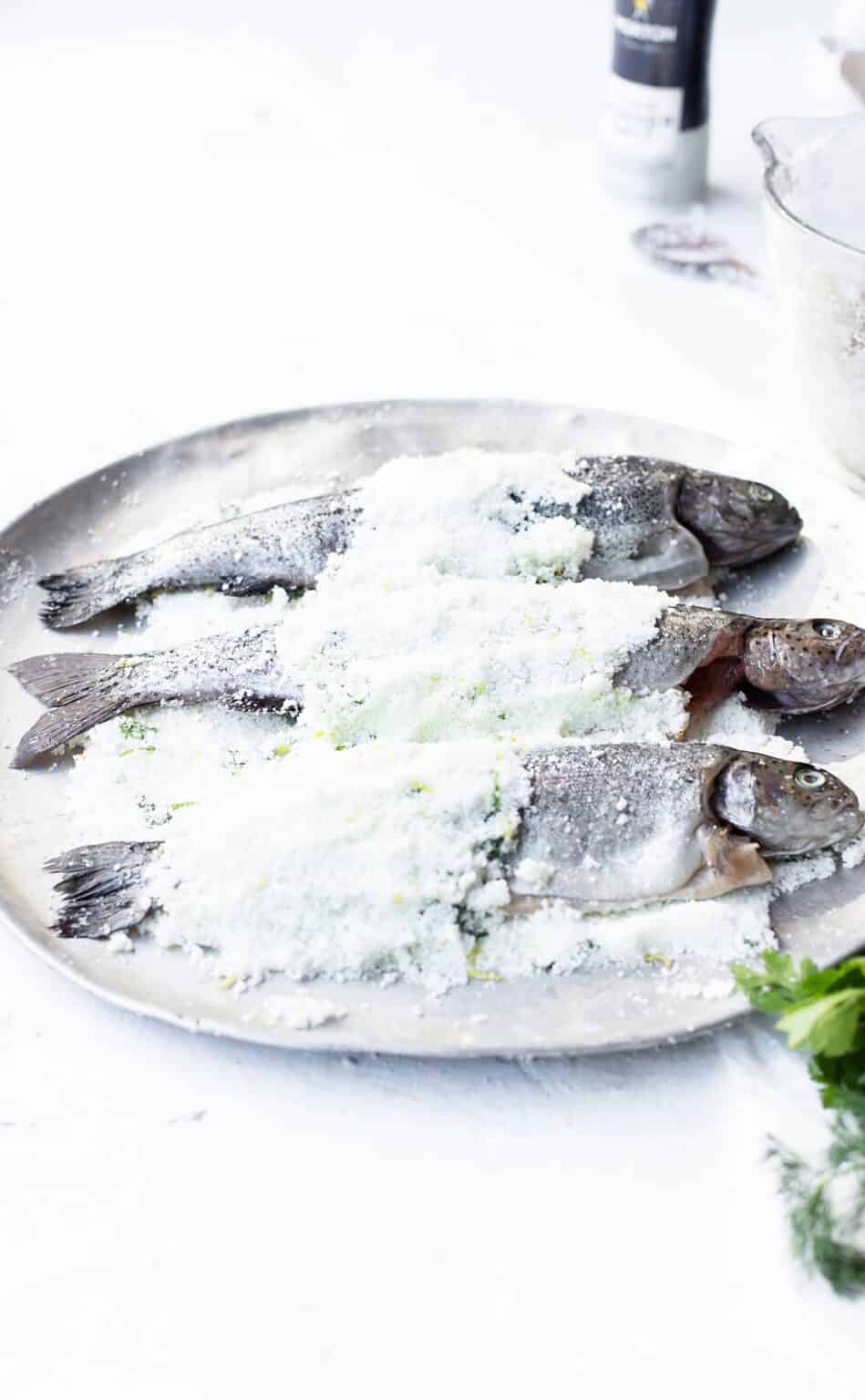 Whole Salt Crusted Baked Fish - Fresh Flavorful