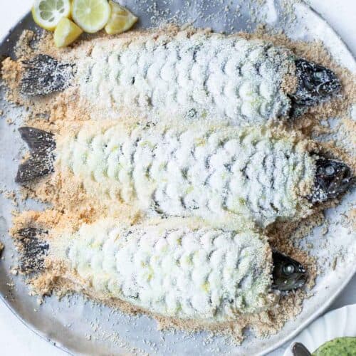Whole Salt Crusted Baked Fish - Fresh Flavorful