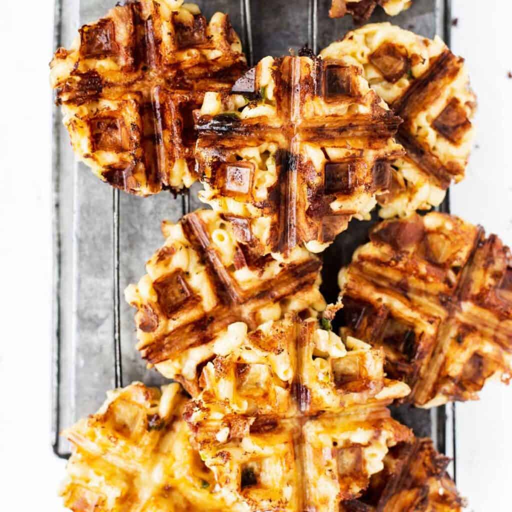 Mac and Cheese Waffles - Fresh Flavorful