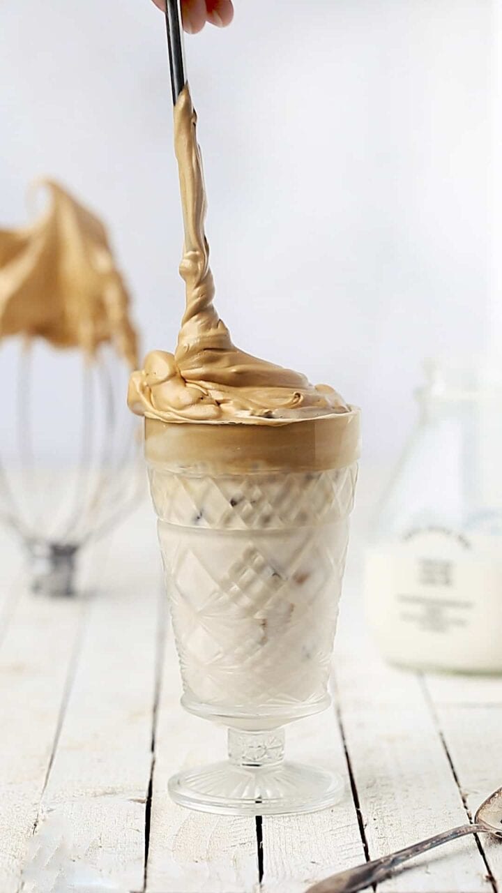 Whipped Coffee Foam Iced Latte - Fresh Flavorful