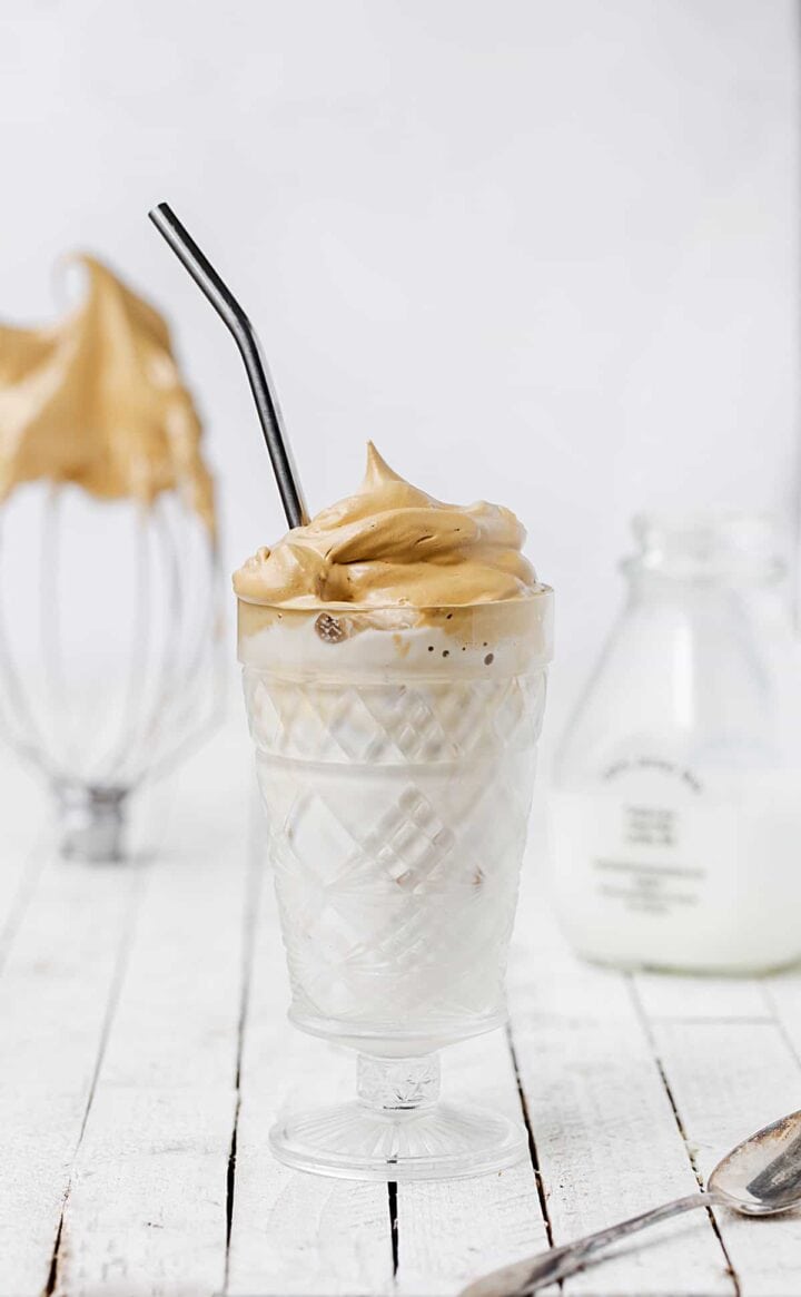 Whipped Coffee Foam Iced Latte - Fresh Flavorful