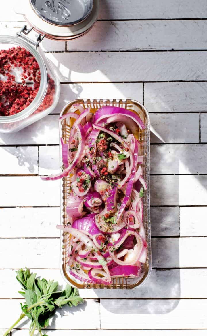 Herb Marinated Sumac Onions - Fresh Flavorful