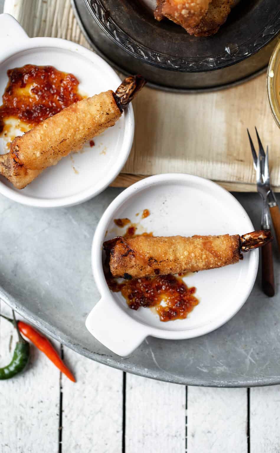 Sweet Spicy Firecracker Shrimp Rolls - Fresh Flavorful