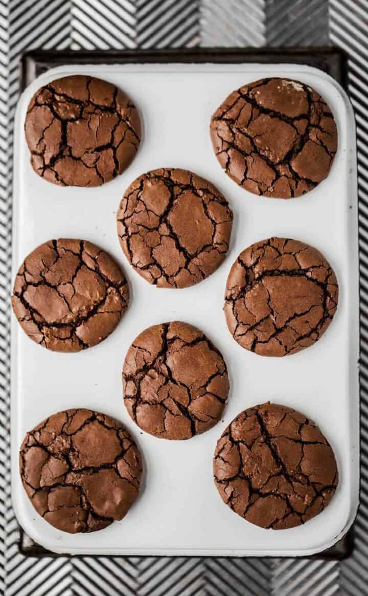 Fudgy Chocolate Brownie Crinkle Cookies - Fresh Flavorful
