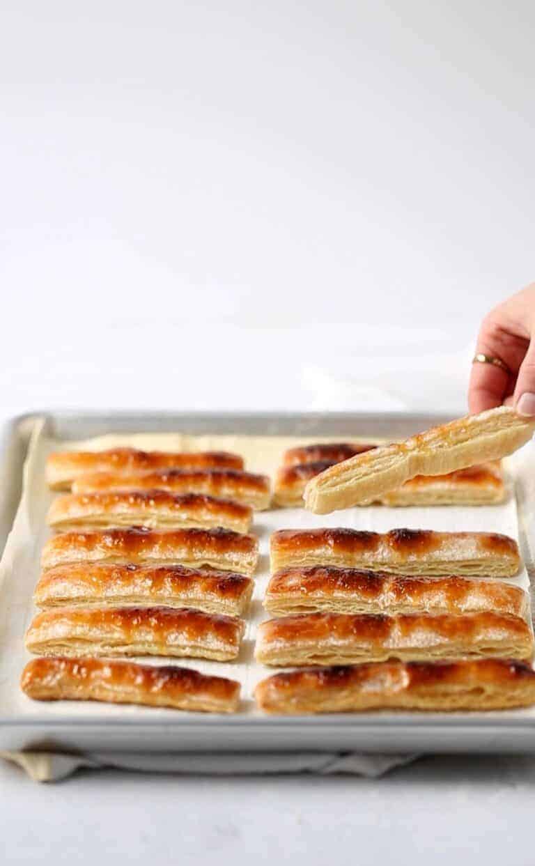 Easy Caramelized Puff Pastry Donut Dippers - Fresh Flavorful