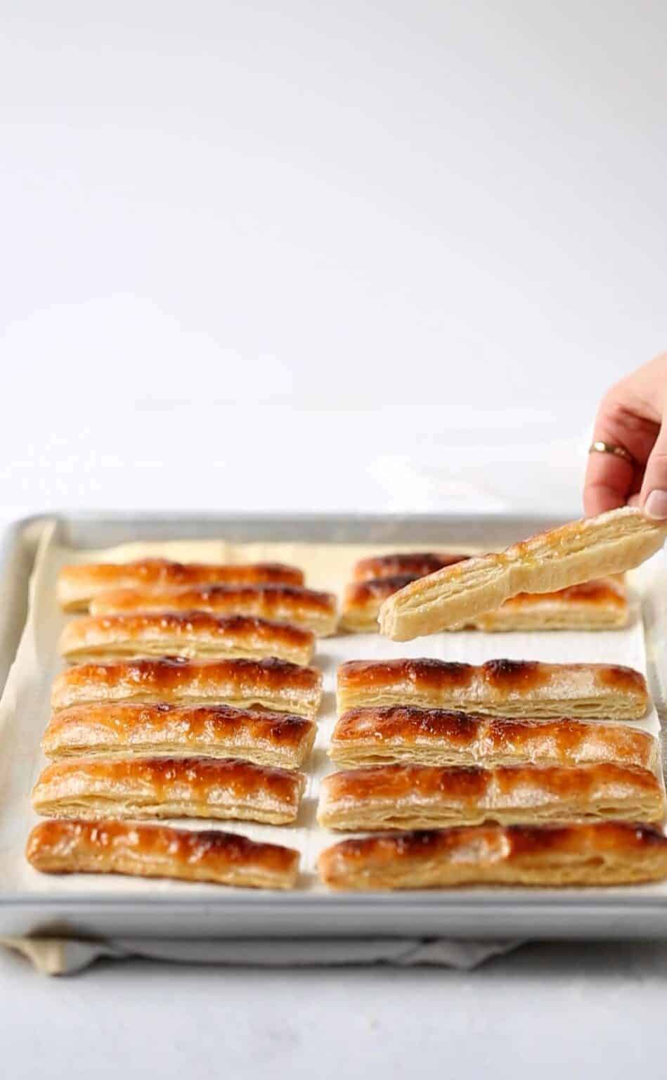 Easy Caramelized Puff Pastry Donut Dippers - Fresh Flavorful