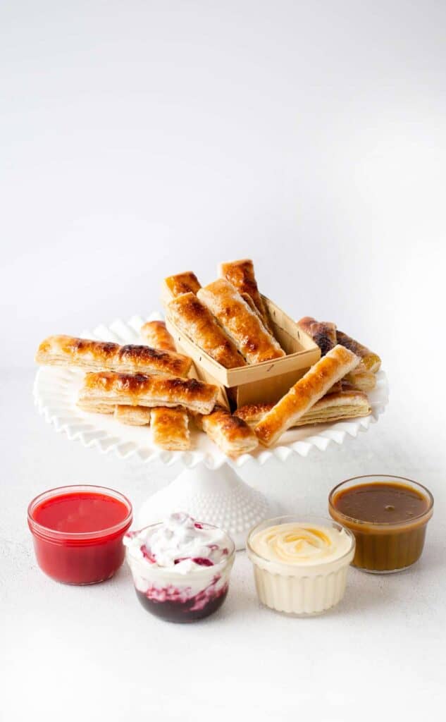 Easy Caramelized Puff Pastry Donut Dippers - Fresh Flavorful