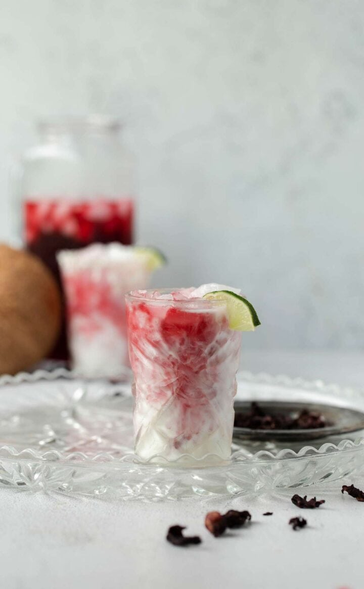 Creamy Coconut Hibiscus Rum Cooler - Fresh Flavorful