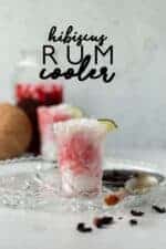 Creamy Coconut Hibiscus Rum Cooler - Fresh Flavorful