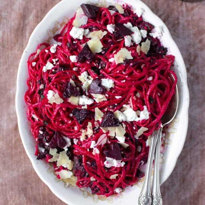 Pink Pesto Beet Pasta - Fresh Flavorful