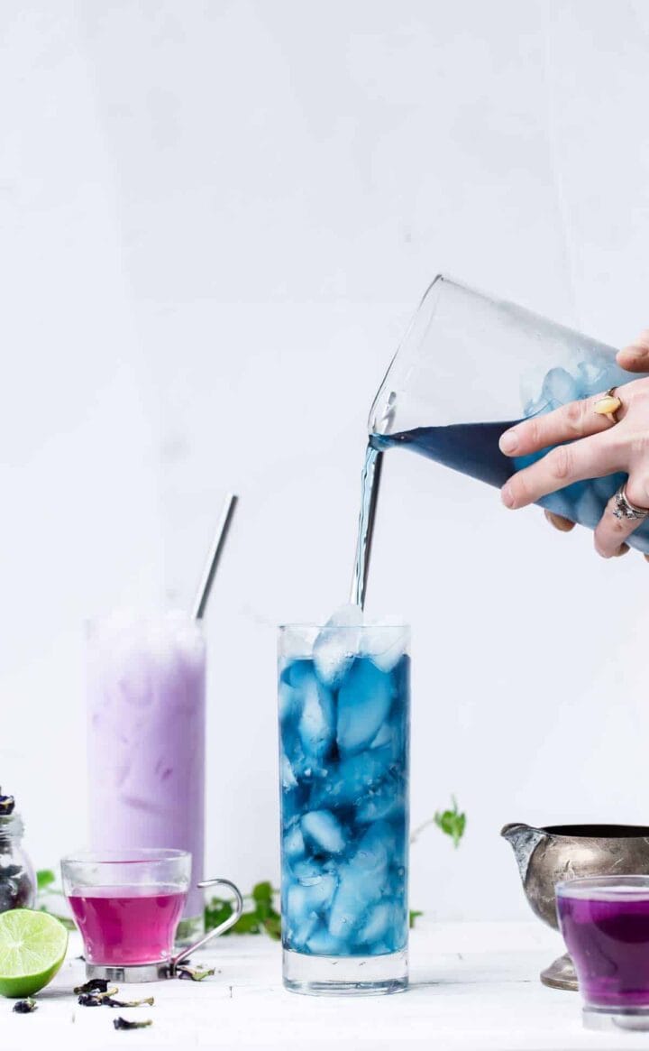 Color Changing Blue Butterfly Pea Tea with Mint - Fresh Flavorful