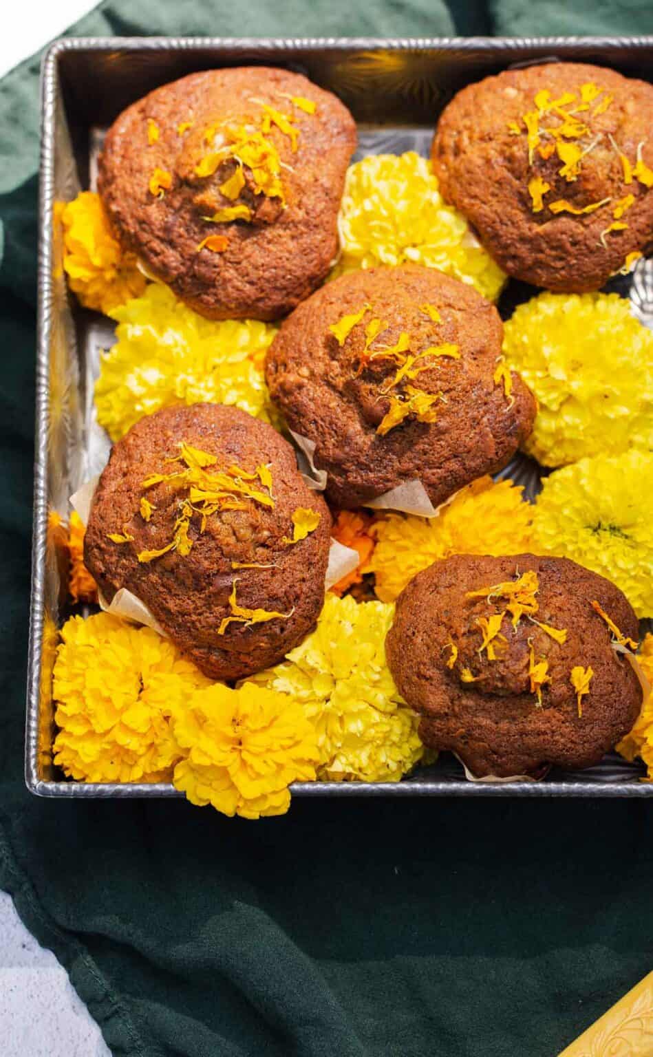 Marigold Muffins with Honey - Fresh Flavorful